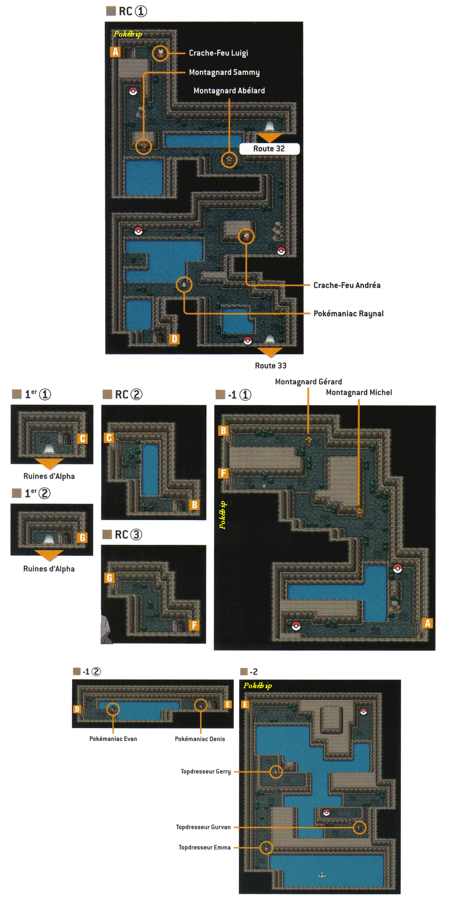 Pokémon Or HeartGold et Argent SoulSilver > Guide des Lieux > Caves ...