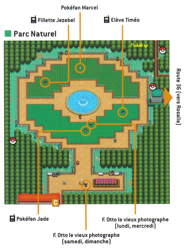 Pokémon Or HeartGold et Argent SoulSilver > Guide des Lieux > Parc ...