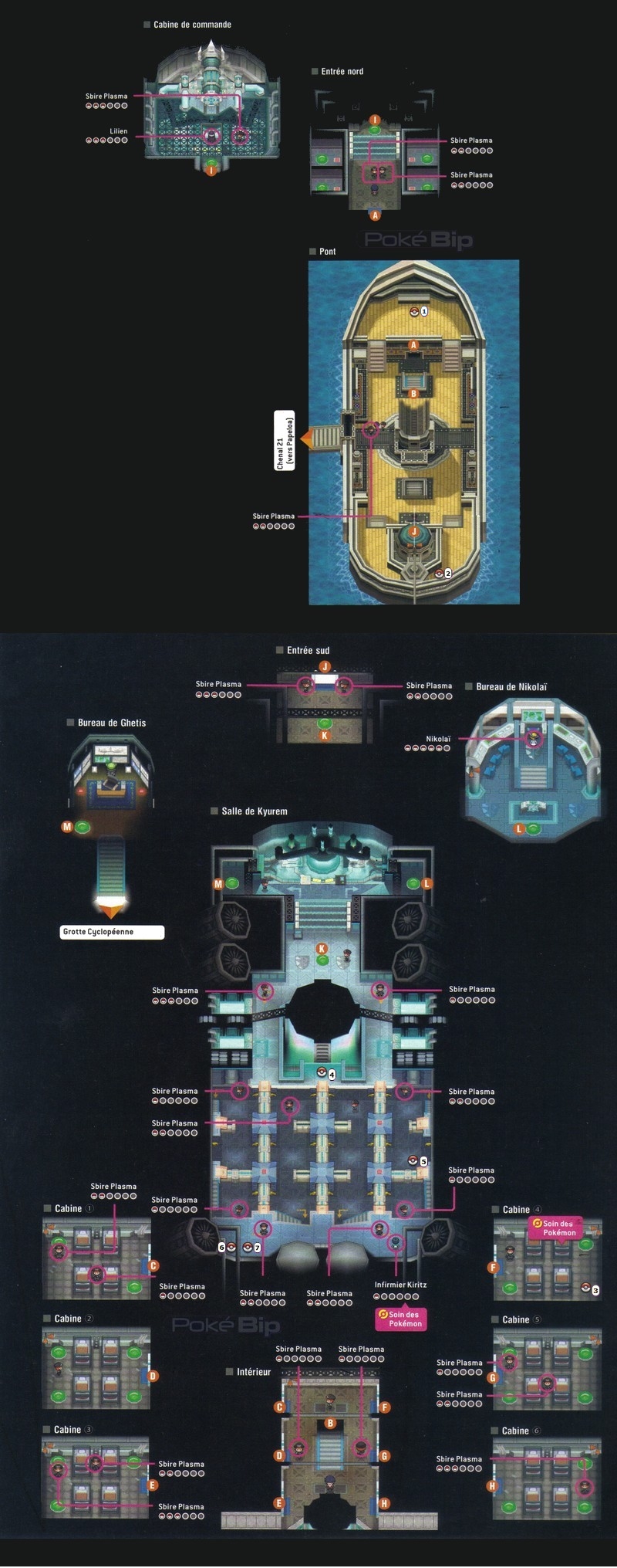 Pokémon Noir 2 et Blanc 2 > Guide des Lieux > Frégate Plasma - Pokébip.com