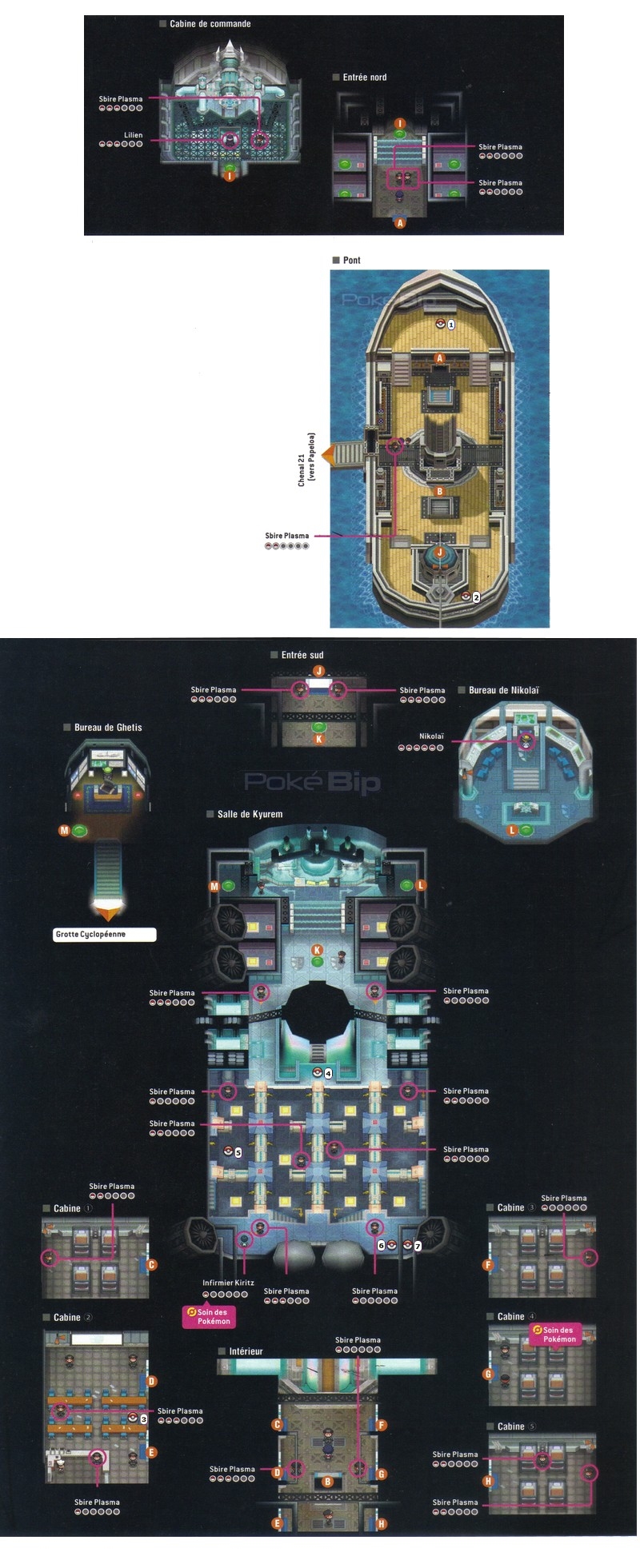 Pokémon Noir 2 et Blanc 2 > Guide des Lieux > Frégate Plasma - Pokébip.com