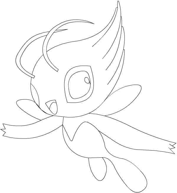 Pokemon celebi coloring pages